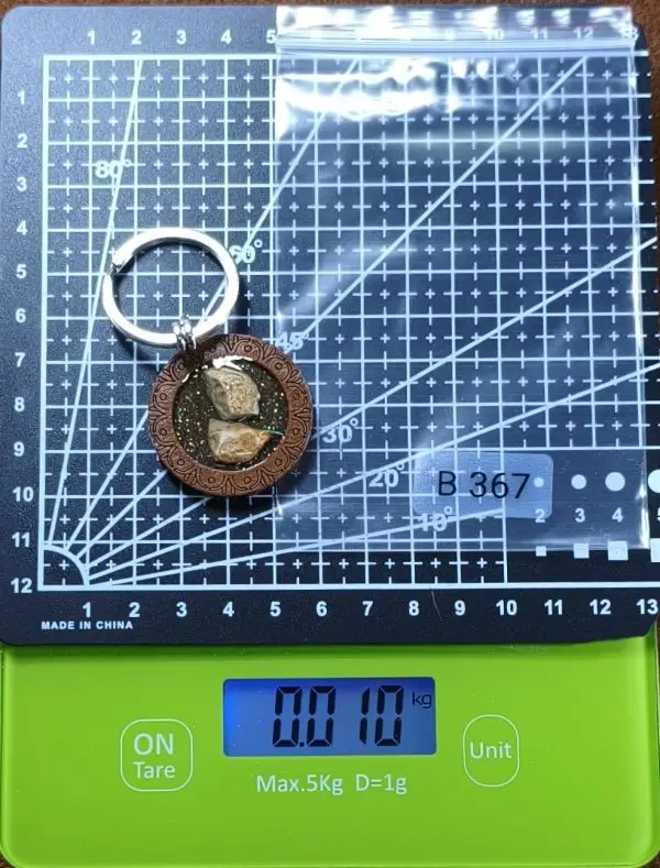 13 B367 Two stones – Gethsemane and Capernaum – Key-ring – Holy Land Gem